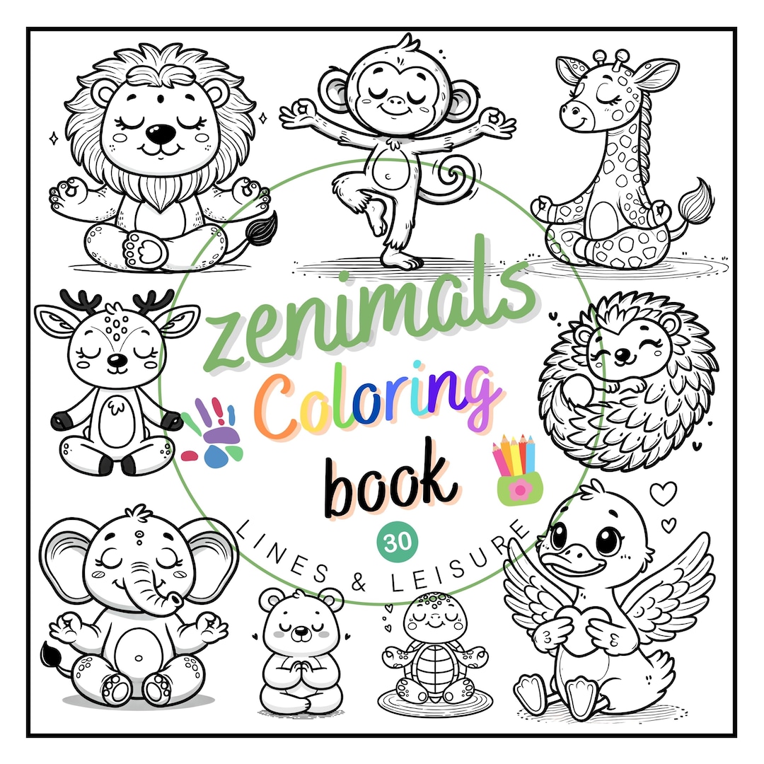 Yoga Animals Coloring Pages, Meditation Animals Coloring, Chakras, Kids ...