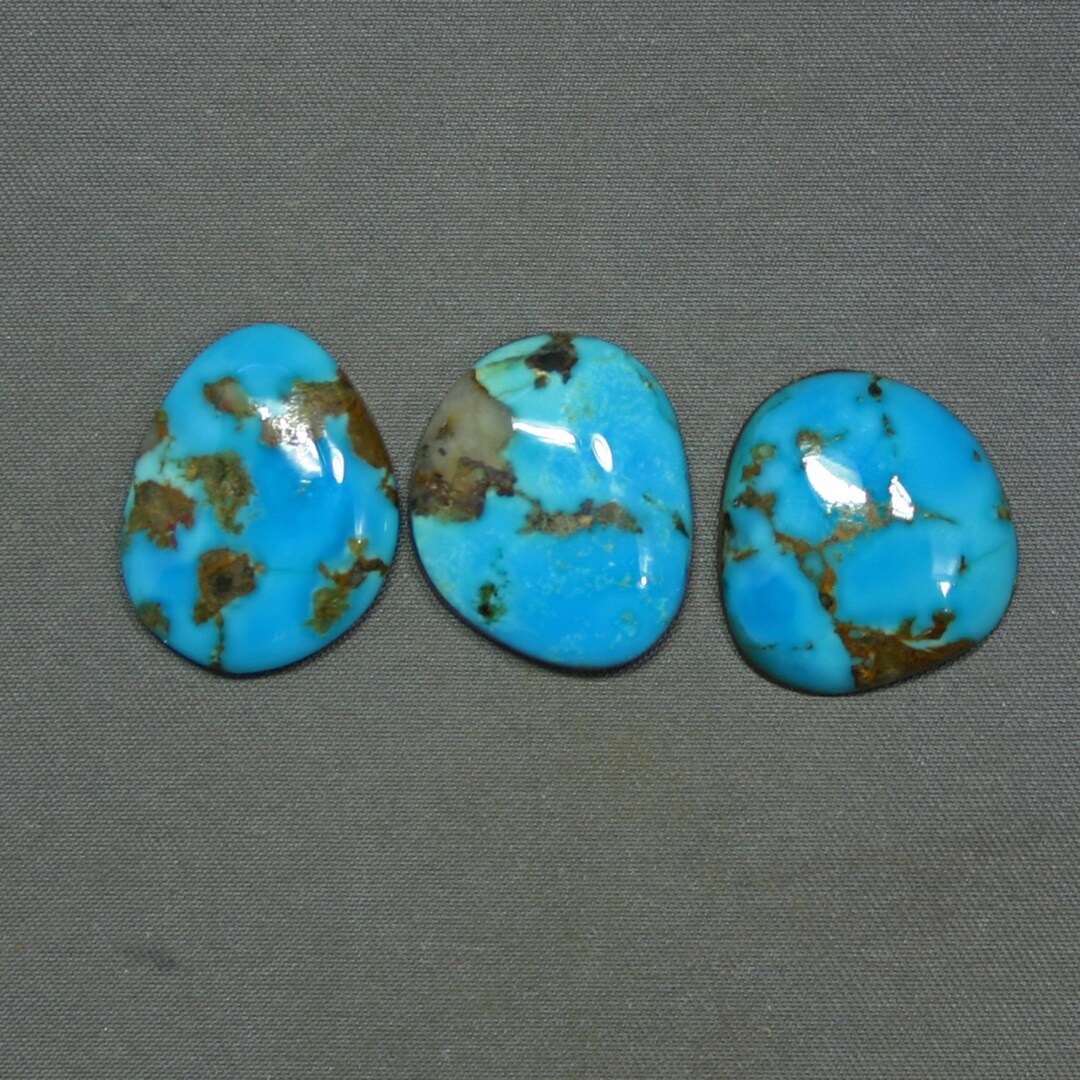 Turquoise Cabochons Set Kingman Mine A-25 - Etsy