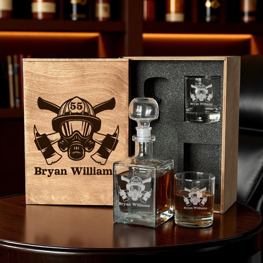 Fireman Whiskey Gift, Fire Department, Fireman Decanter, Firefighter ...