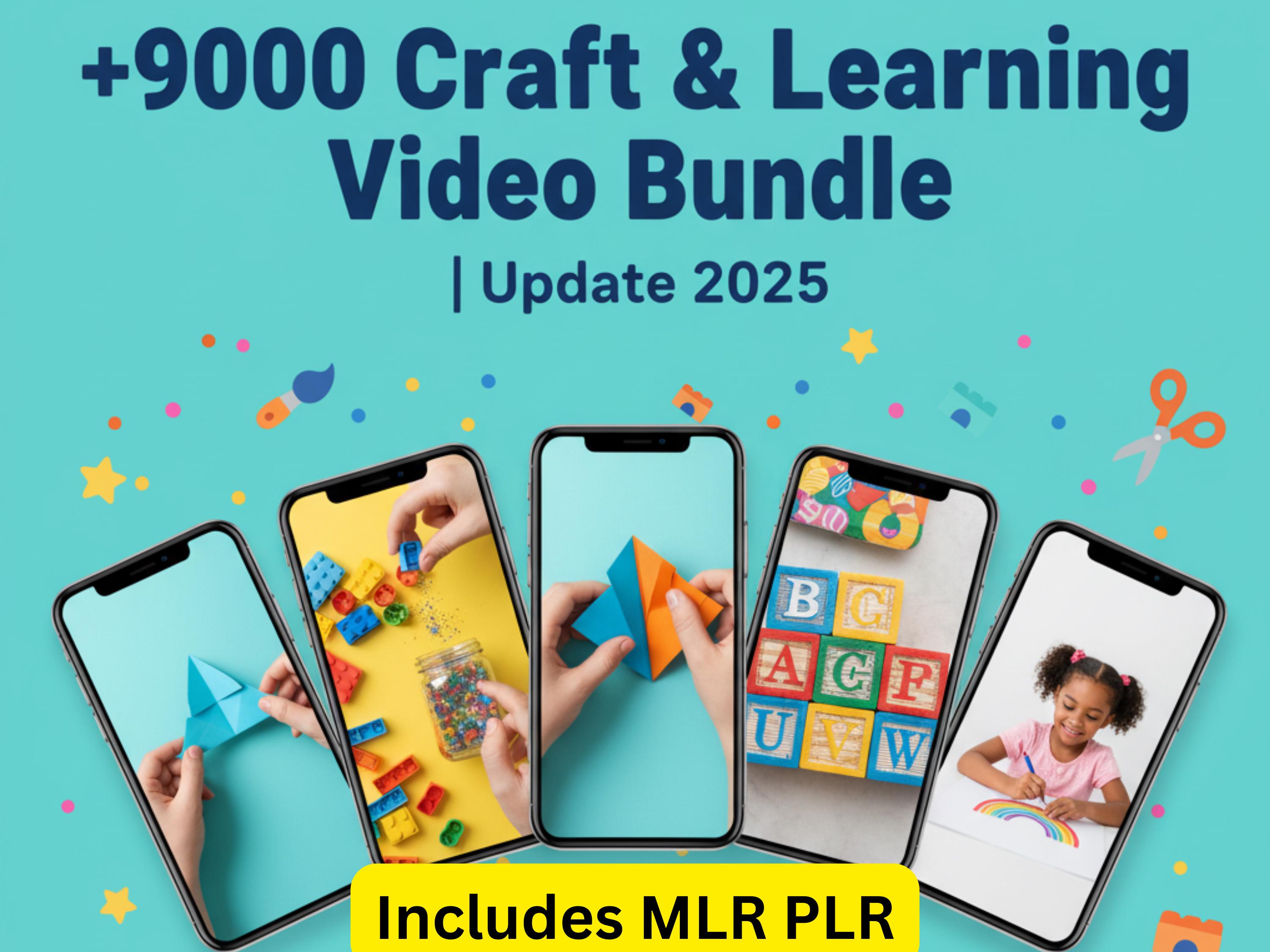 PLR Digital Product 9000+ Kids Craft & Learning Videos: PLR Commercial ...