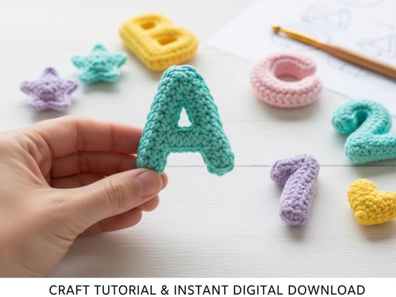 Alphabet Crochet Pattern | Crochet Letters & Numbers PDF | ABC ...