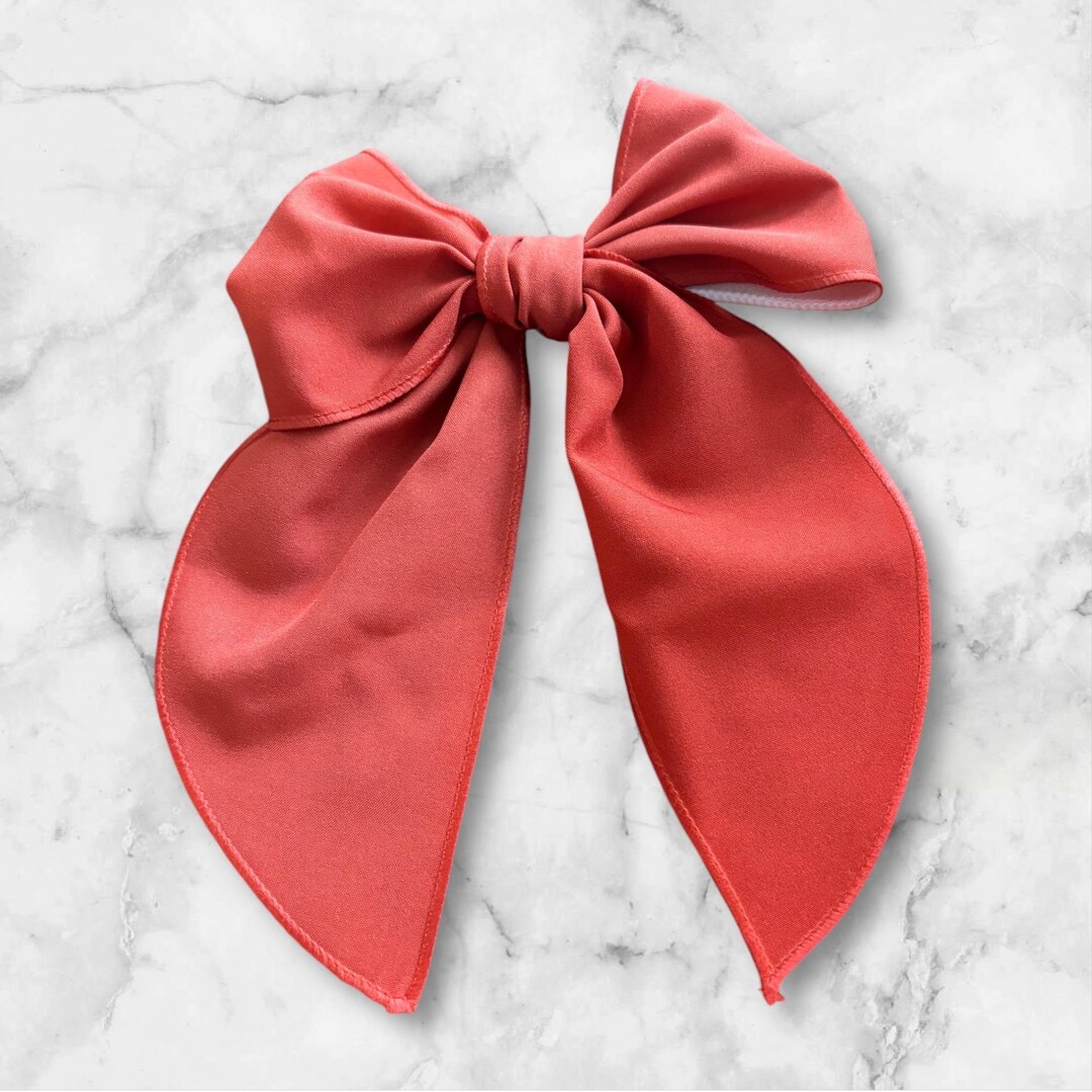 Rust Fable Bow | Dark Orange Fable Bow | Rust Bow | Solid Bow - Etsy