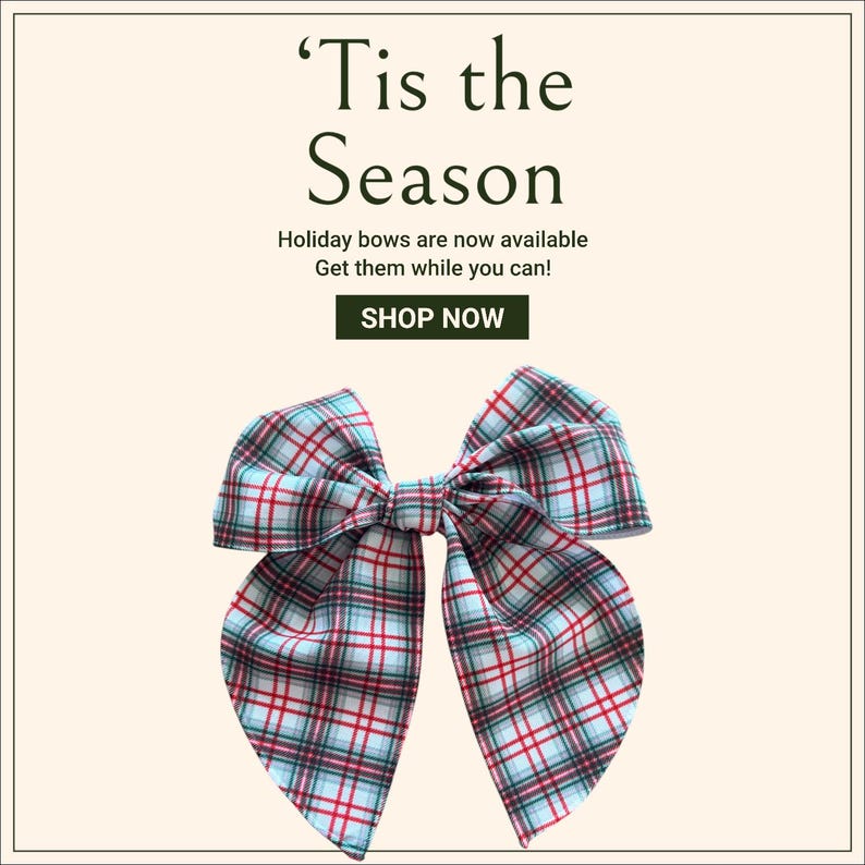 Vintage Plaid Fable Bow | Vintage Plaid Bow | Vintage Plaid Bow on Clip ...