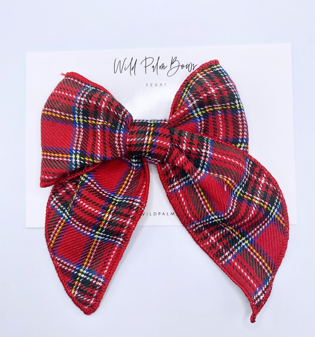 Red Tartan Fable Bow Red Tartan Bow Red Tartan Christmas Bow - Etsy