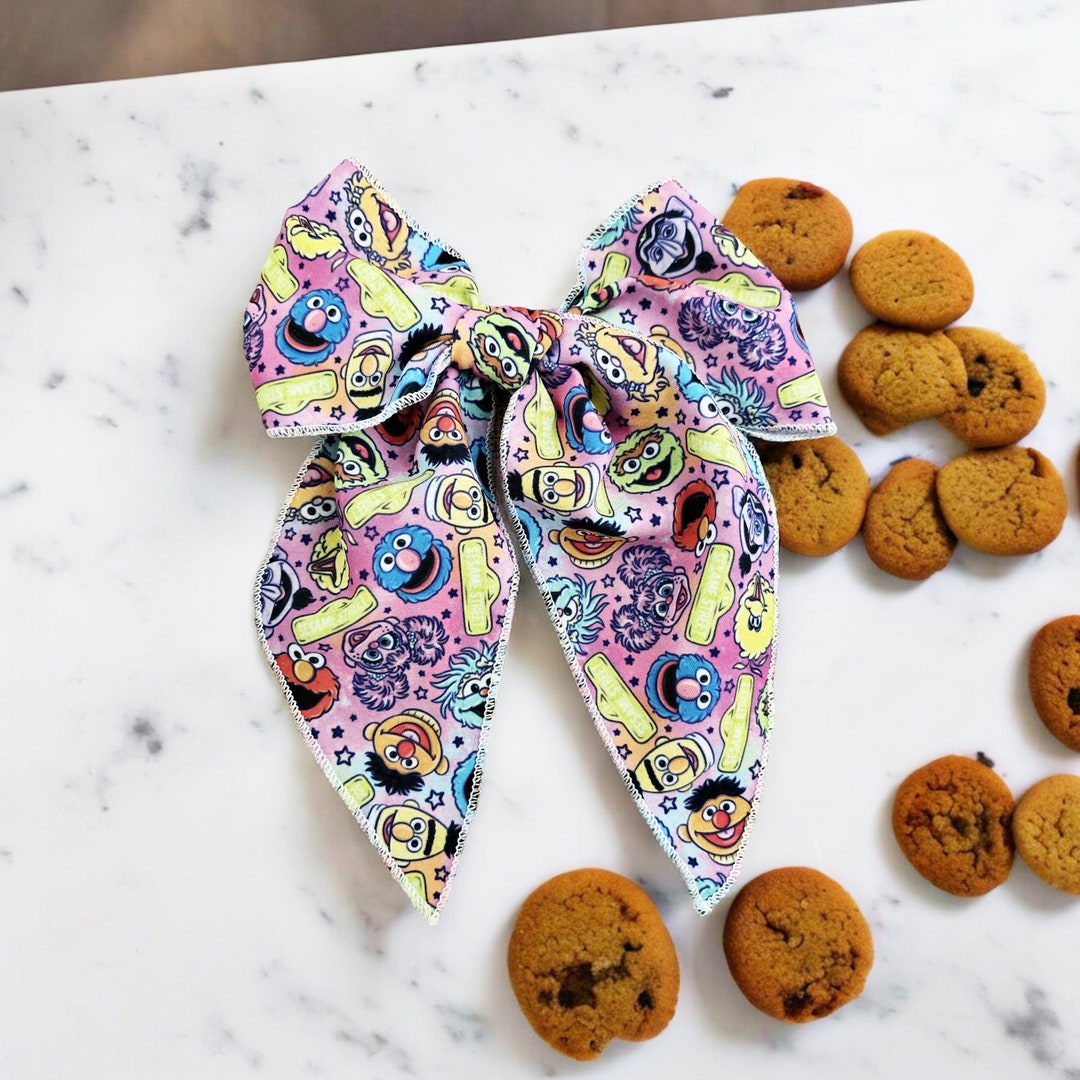 Sesame Street Bow Elmo Bow Cookie Monsterbow Sesame Bow Hair Bows - Etsy