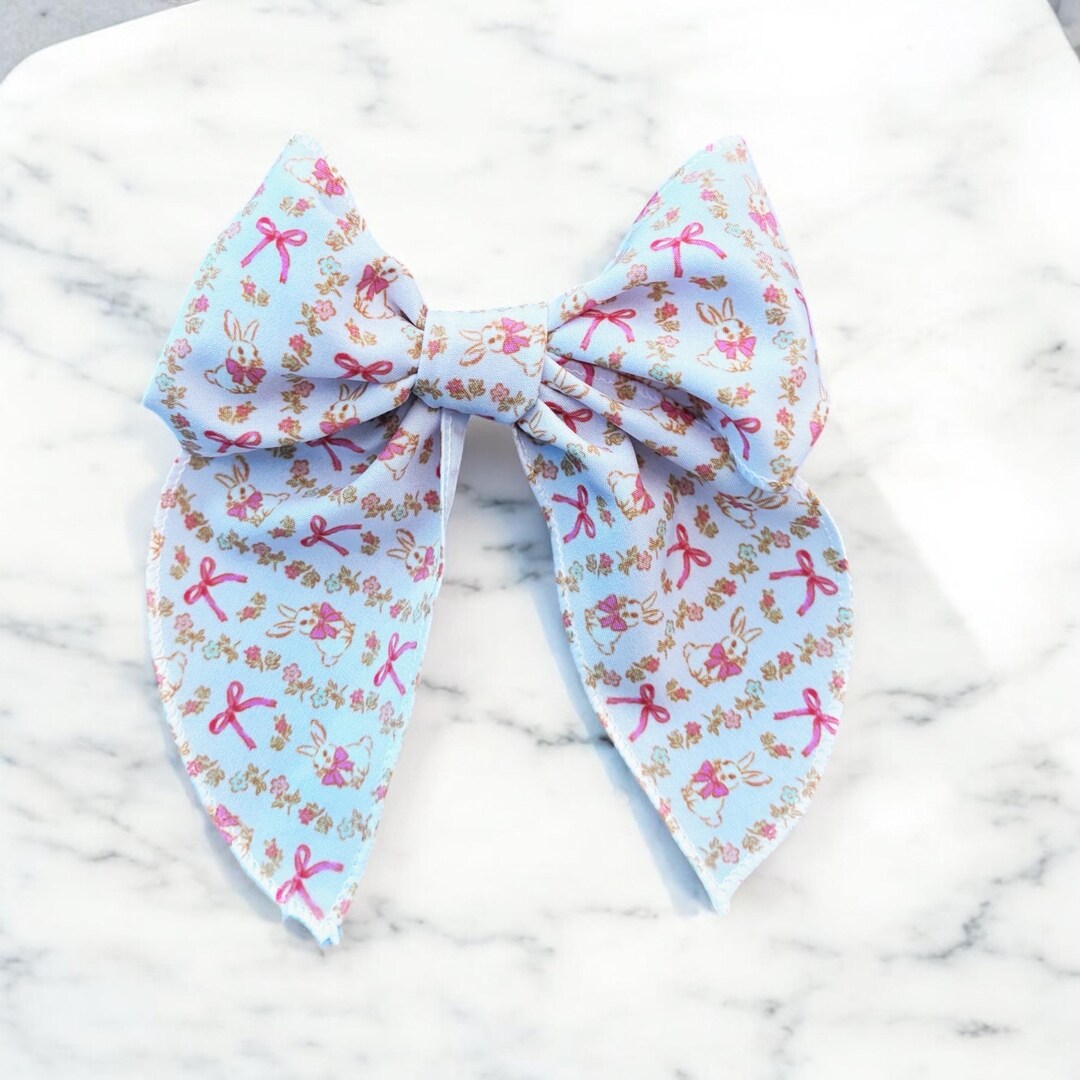 Pink Bow Bunny Fable Bow | Pink Bow Bunny Bow | Easter Bow | Spring Bow ...
