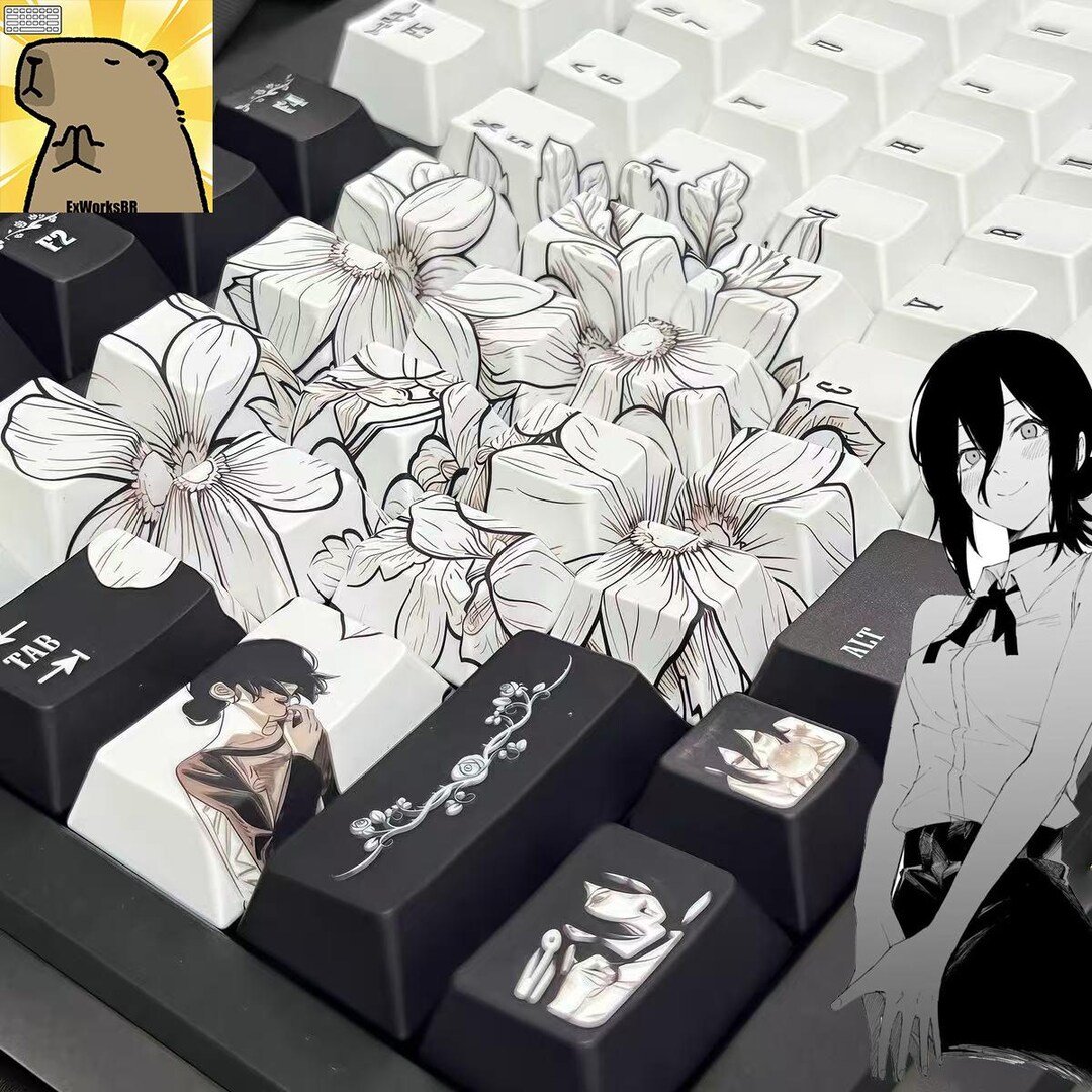 Customized Keycaps, Anime Keycaps |cherry Silhouette Set as a Gift for ...
