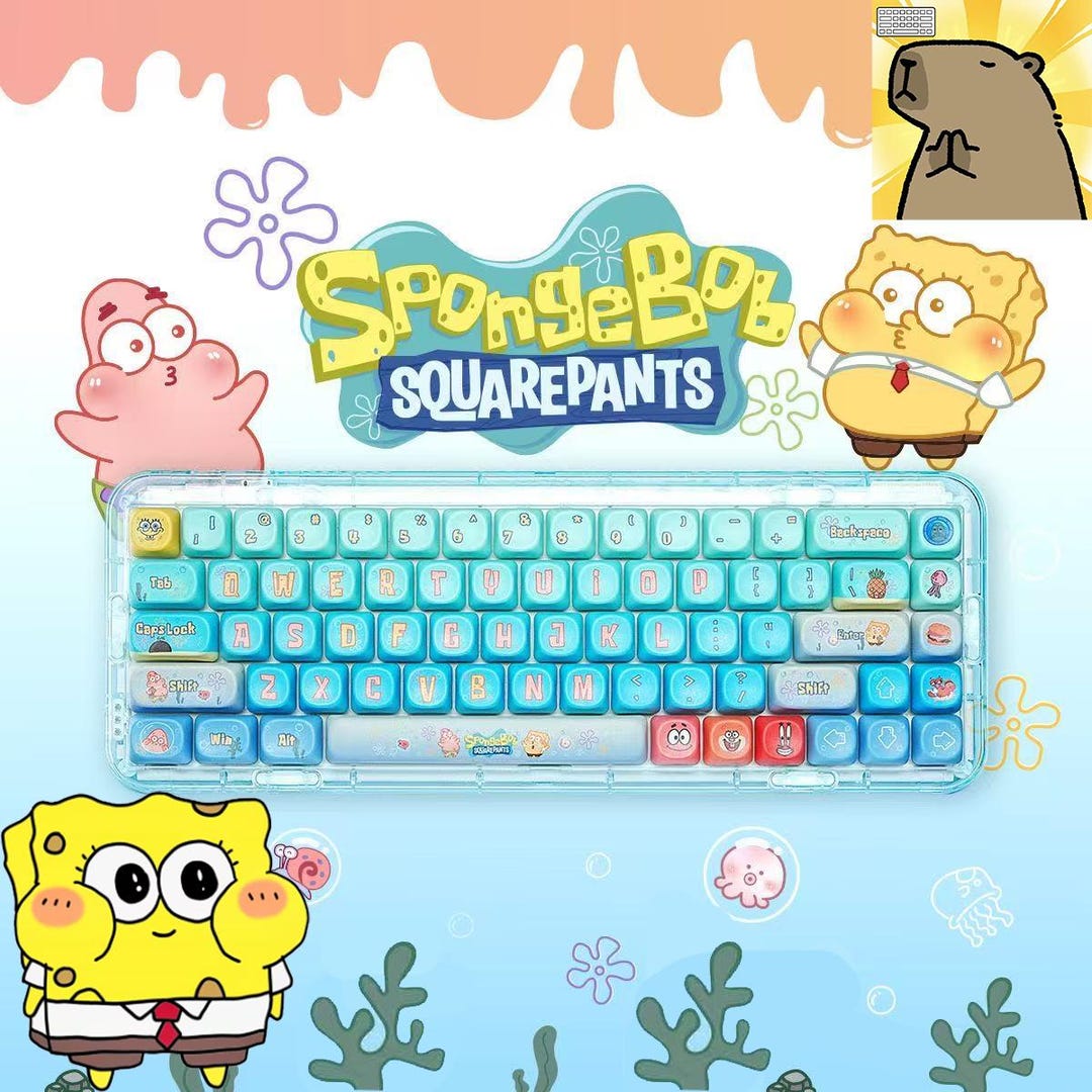 Spongebob Squarepants Personalized Keycaps | 150 Key MOA Profile Set ...