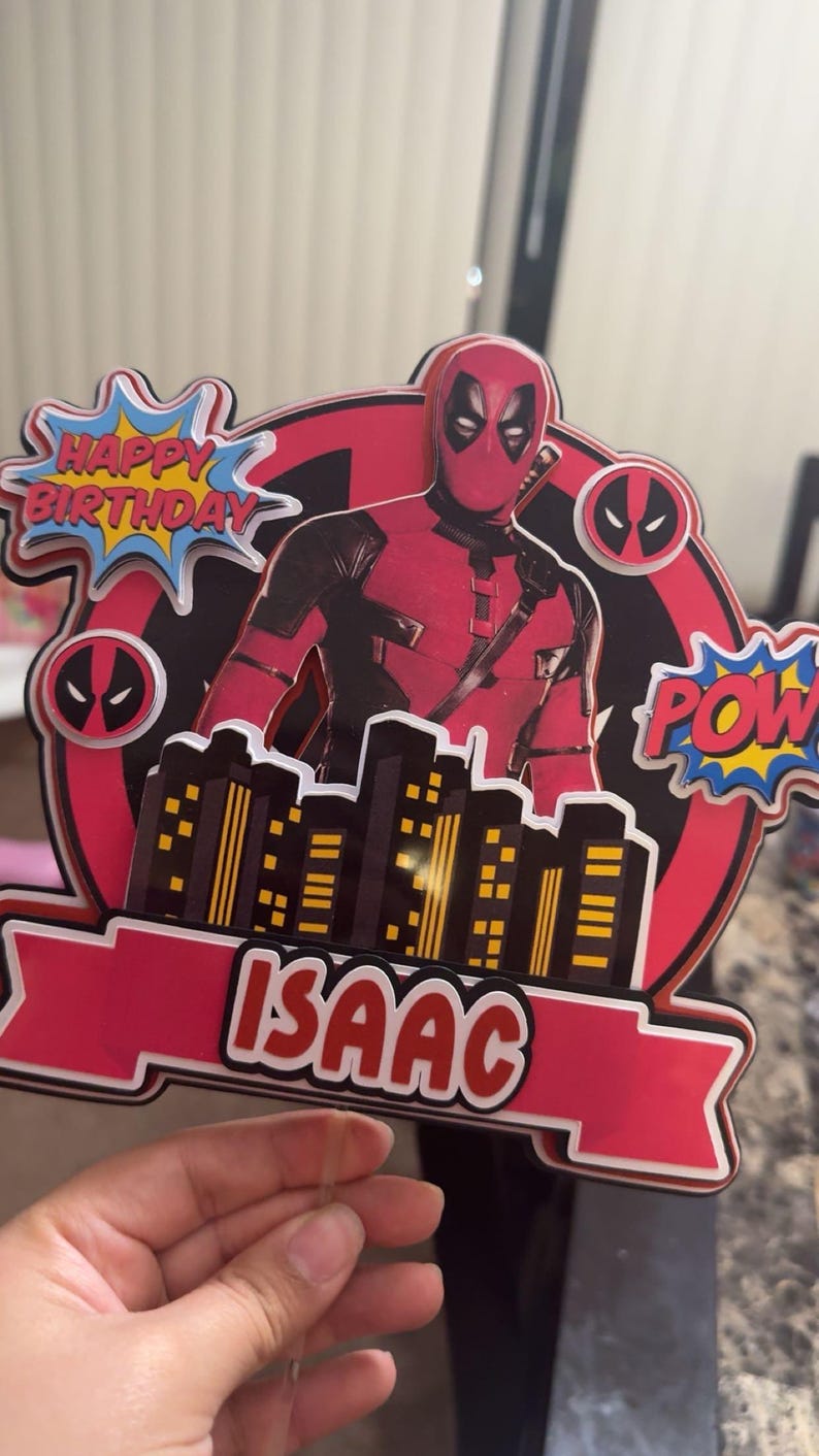 Deadpool Cake Topper - Etsy