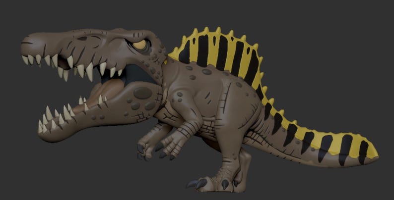 Chibi Spinosaurus Painted - Etsy