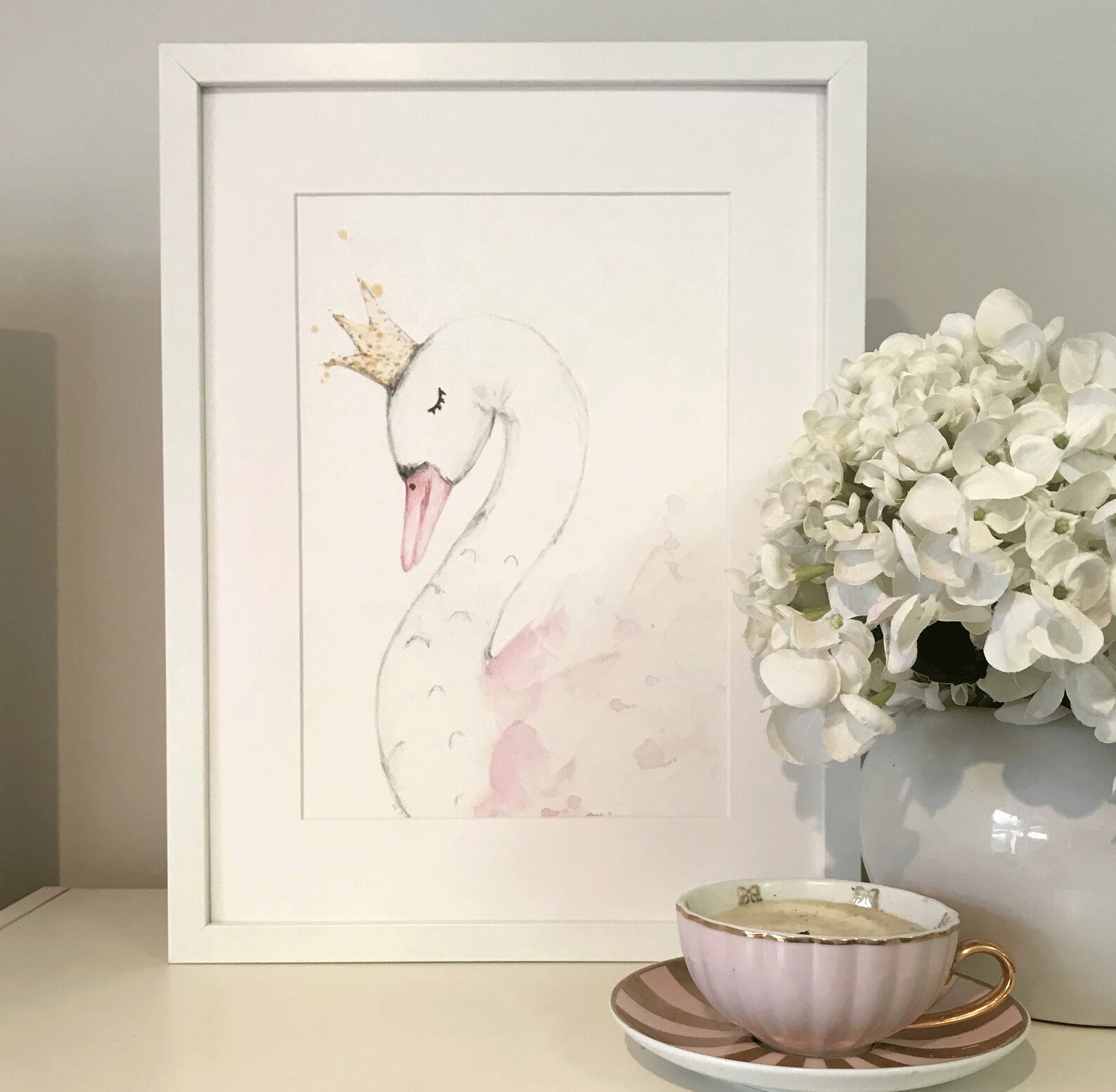 A Swan Princess | Art Print | Nursery Art | Digital Download | - Etsy