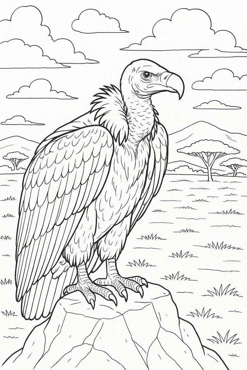African Animal Coloring Pages for Adults – 10 Realistic Safari Designs ...