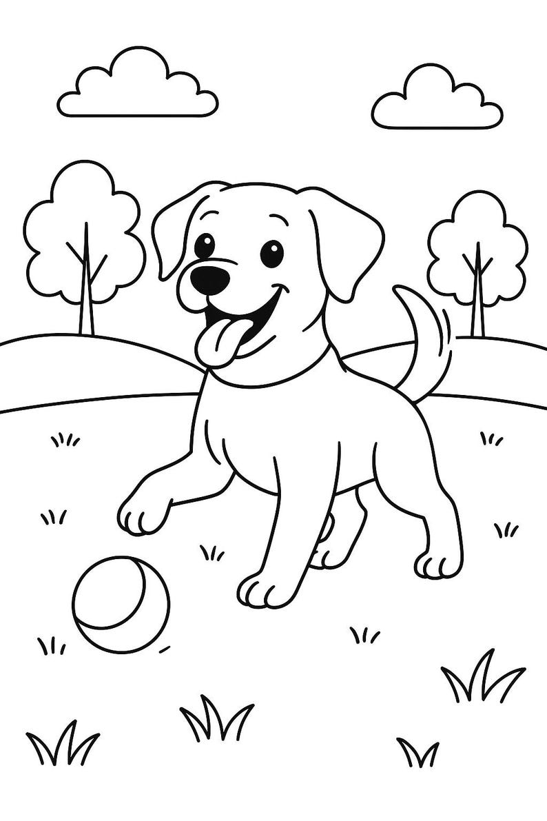 Adorable Dog Coloring Pages | 10 Printable Puppy Sheets for Kids ...