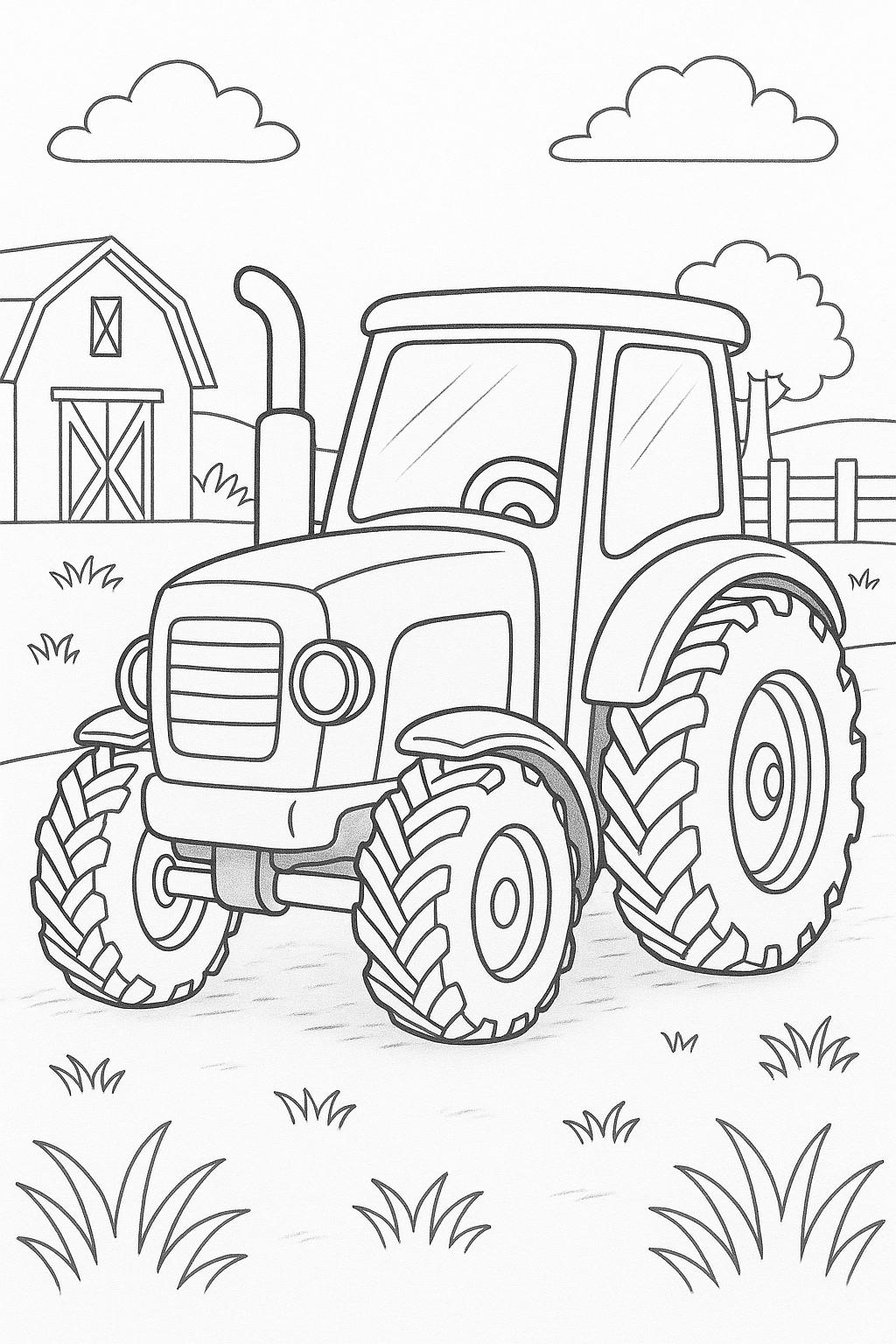 Kids Tractor Coloring Pages – Printable Activity Pack (10 Pages) | A4 ...