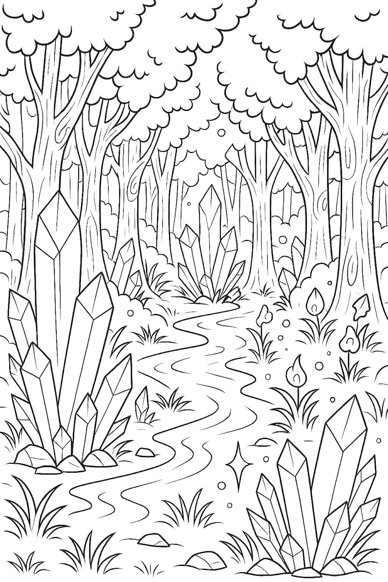 Fantasy Landscape Coloring Pages: Surreal Scenes Printable Bundle (A4 ...