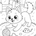 Cute Cat Coloring Pages for Kids – 10 Printable Kitten Designs | Cat ...