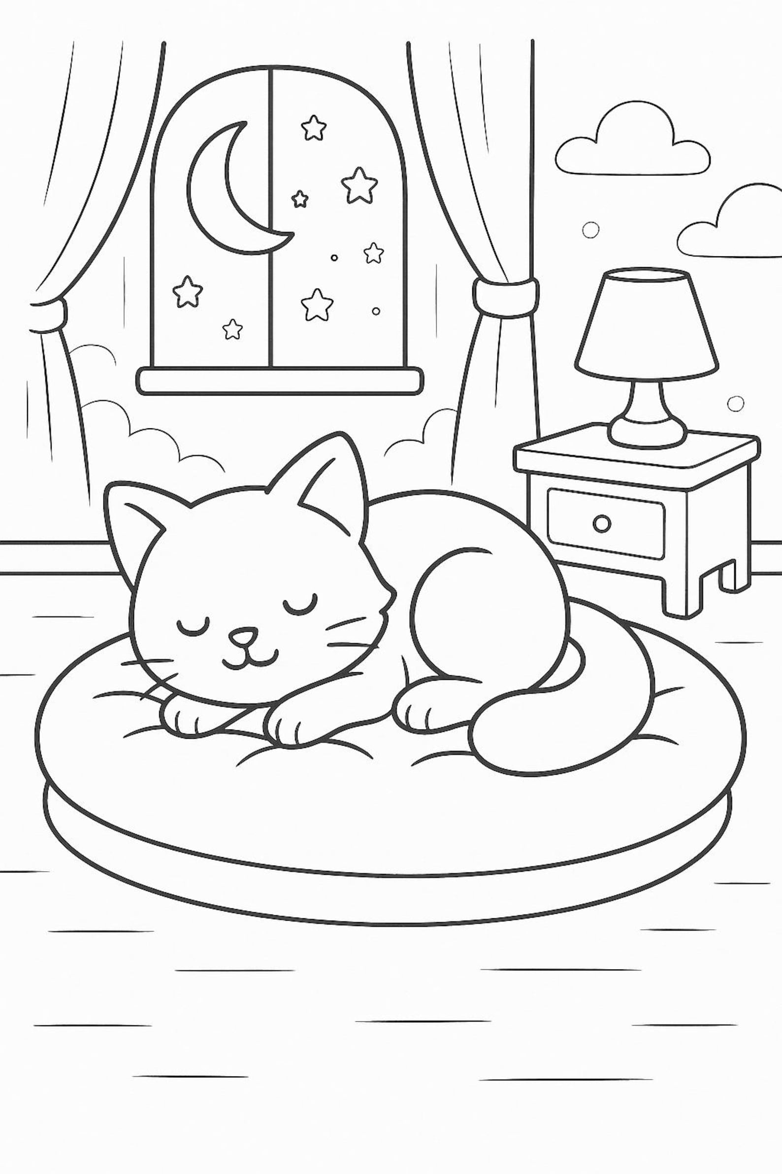 Cute Cat Coloring Pages for Kids – 10 Printable Kitten Designs | Cat ...