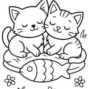 Cute Cat Coloring Pages for Kids – 10 Printable Kitten Designs | Cat ...