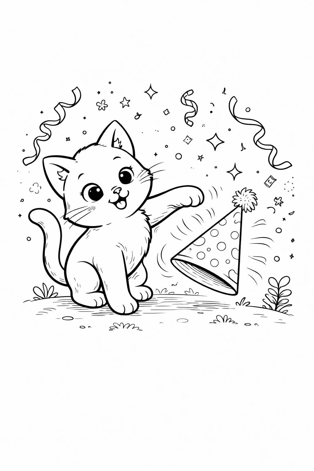 Cute Cat Coloring Pages for Kids – 20 Page Mega Bundle | Cats & Cats in ...