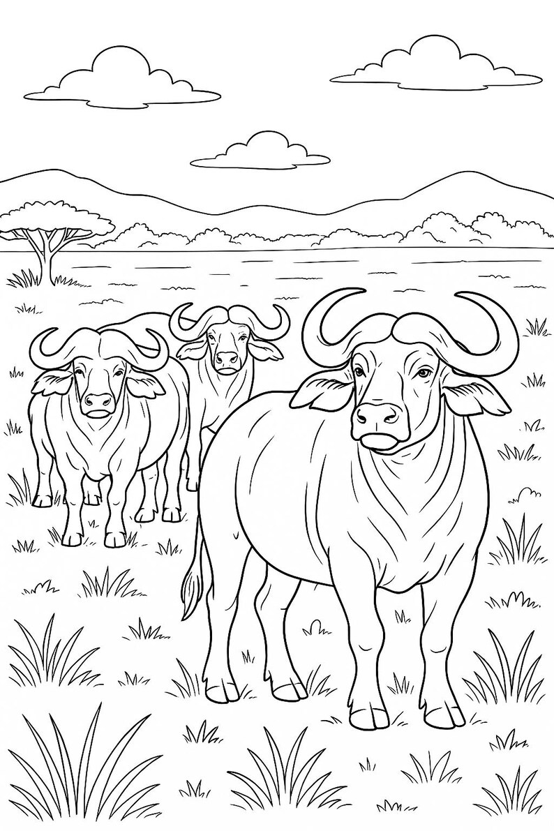 African Animal Coloring Pages: Realistic Safari Designs (PDF Download ...