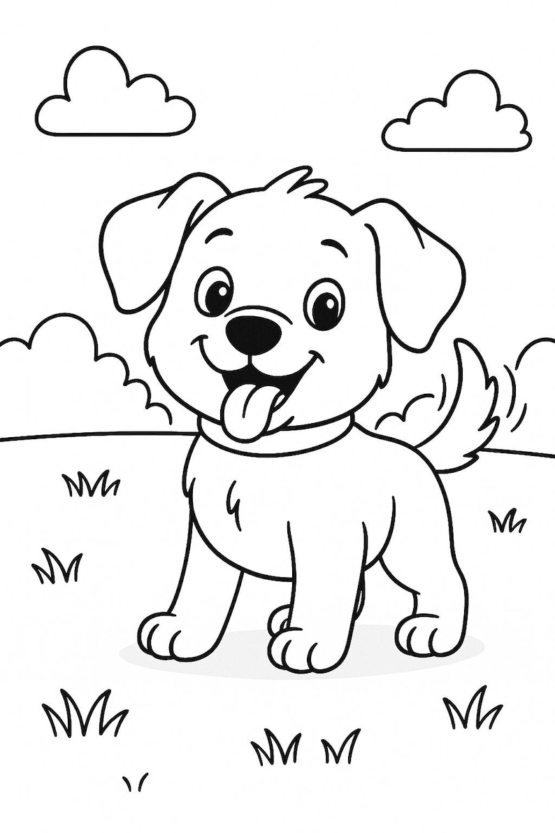 Adorable Dog Coloring Pages | 10 Printable Puppy Sheets for Kids ...