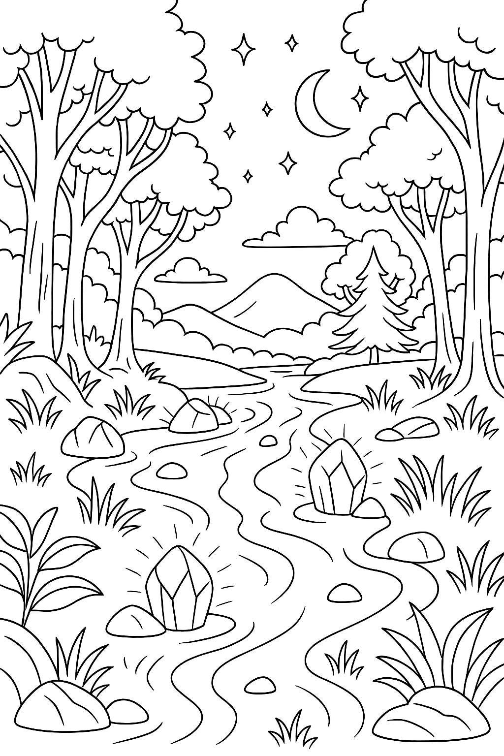 Fantasy Landscape Coloring Pages: Surreal Scenes Printable Bundle (A4 ...