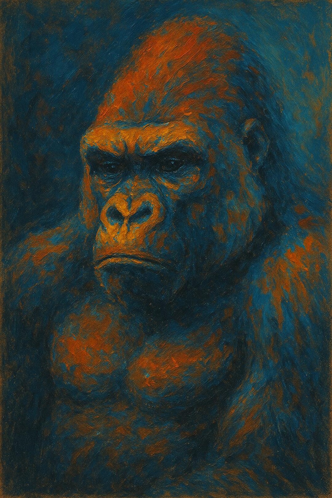 Bold Abstract Gorilla Wall Art | Silverback Expressionist Animal ...