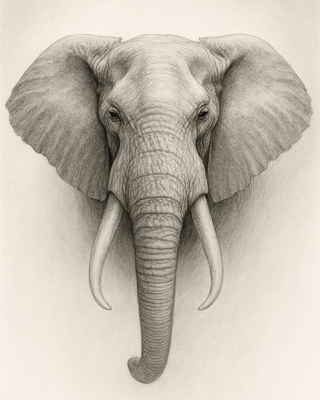 Realistic Elephant Portrait Print: Safari Nursery Decor (digital PDF ...