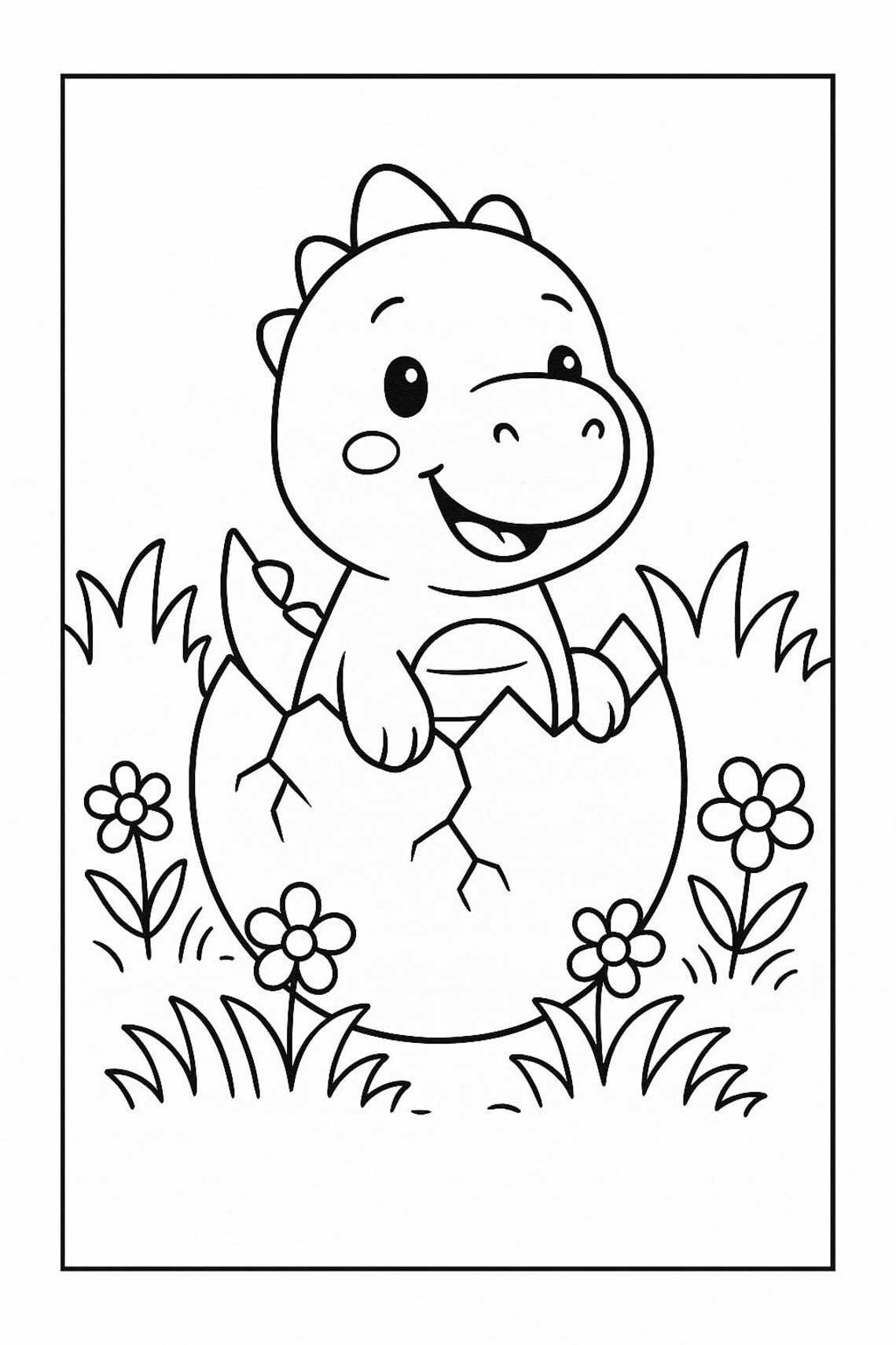 Dinosaur Coloring Pages for Kids: 10 Fun Designs (A4 PDF) - Etsy