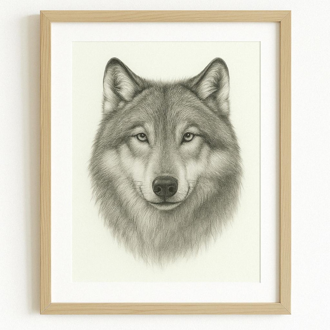 Realistic Wolf Pencil Drawing: Wildlife Art Print (digital Download) - Etsy