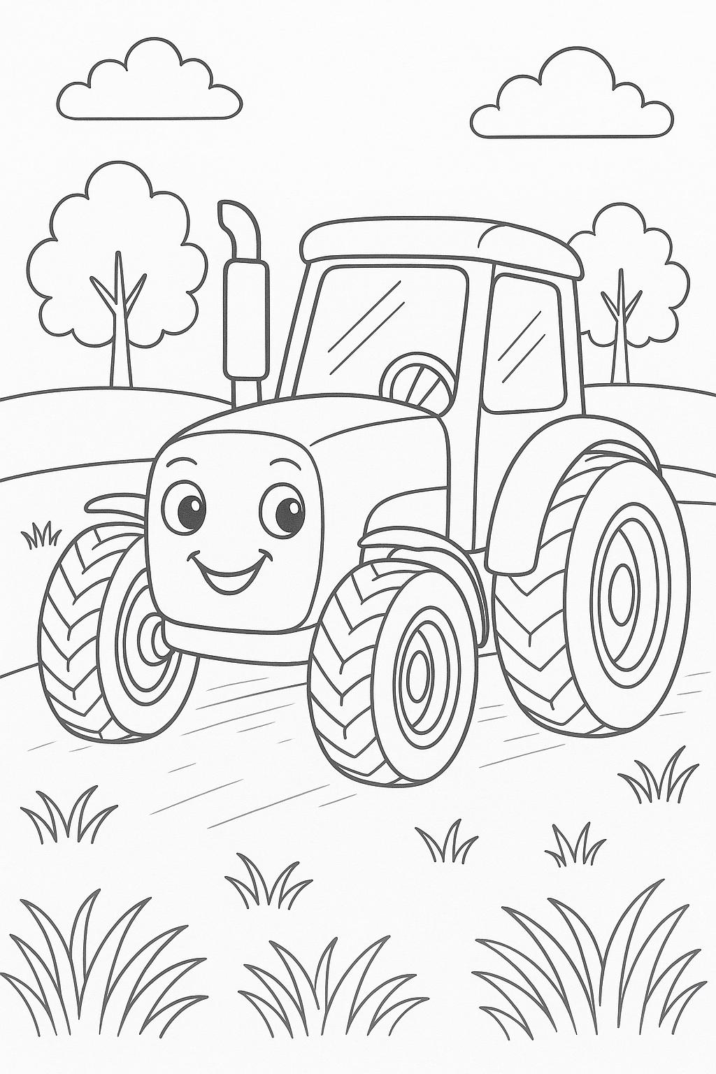 Kids Tractor Coloring Pages – Printable Activity Pack (10 Pages) | A4 ...