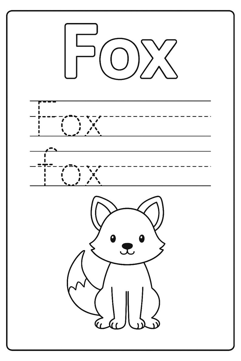 Animal Words Tracing Worksheet: Handwriting Practice for Kids (A4 PDF ...