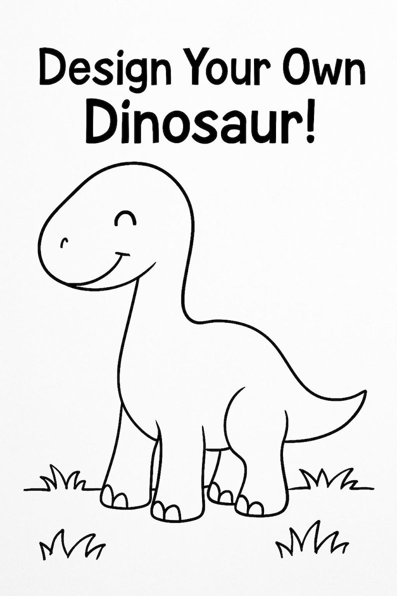 Dinosaur Coloring Pages for Kids: 10 Fun Designs (A4 PDF) - Etsy