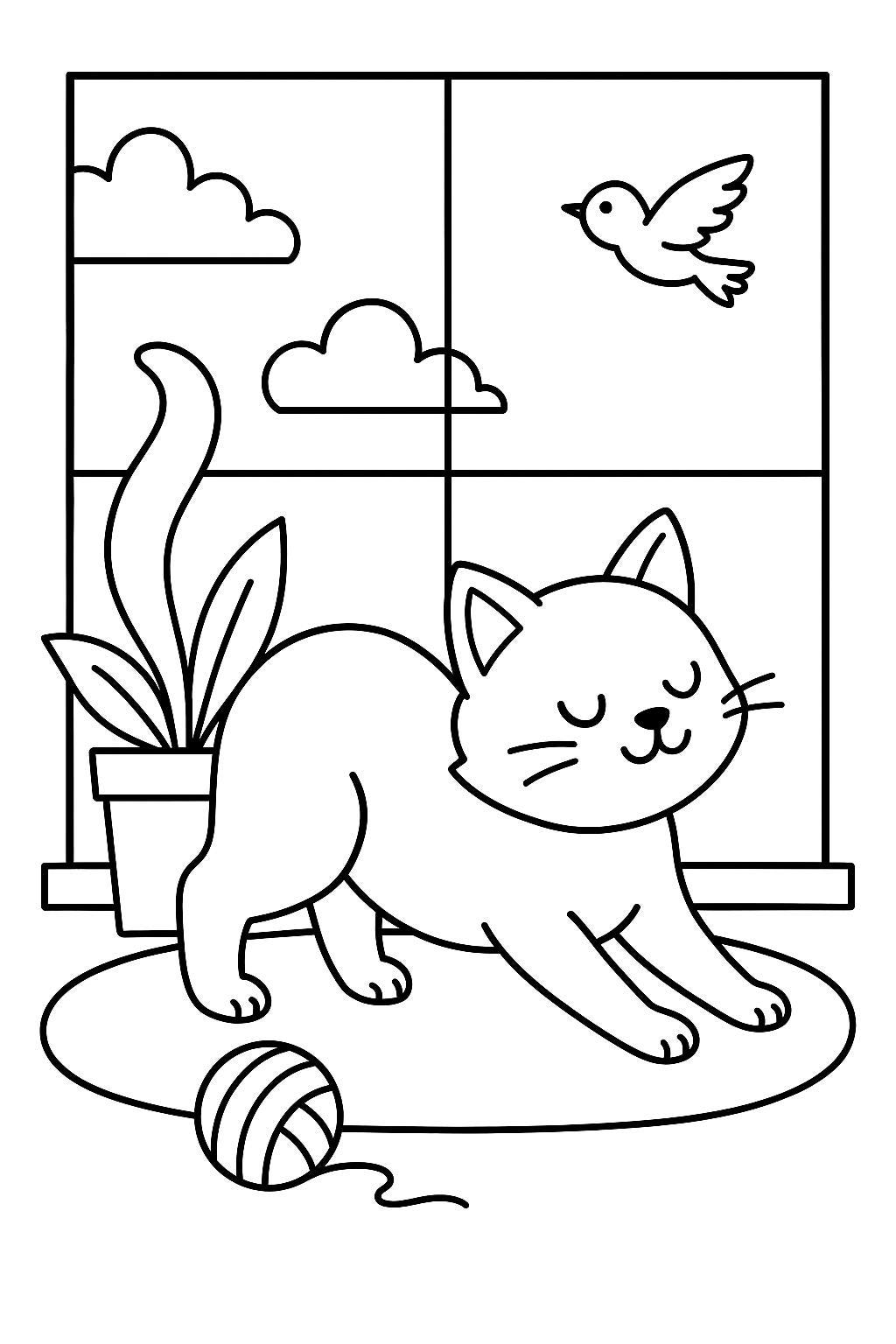 Cute Cat Coloring Pages for Kids – 10 Printable Kitten Designs | Cat ...