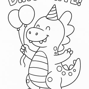 Dinosaur Coloring Pages for Kids: 10 Fun Designs (A4 PDF) - Etsy