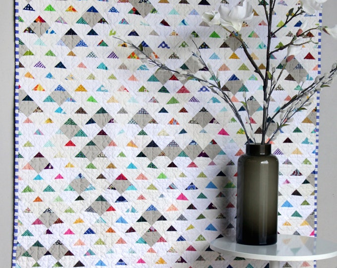 Scrappy Improv Flying Geese Throw Quilt - Etsy