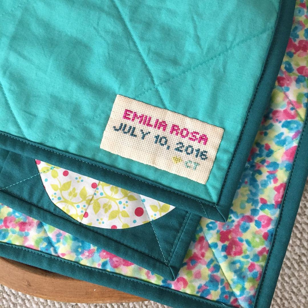 Custom Quilt Label | Cross-stitch Quilt Label | Hand-embroidered Quilt ...
