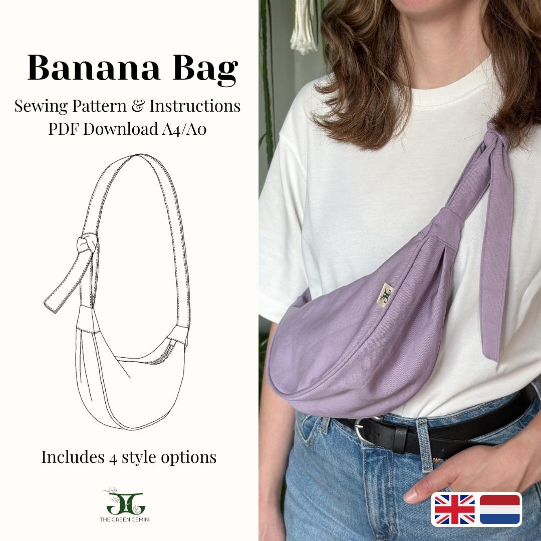 PDF Sewing Pattern Banana Bag – Crossbody Bag DIY – Digital Bag Pattern ...
