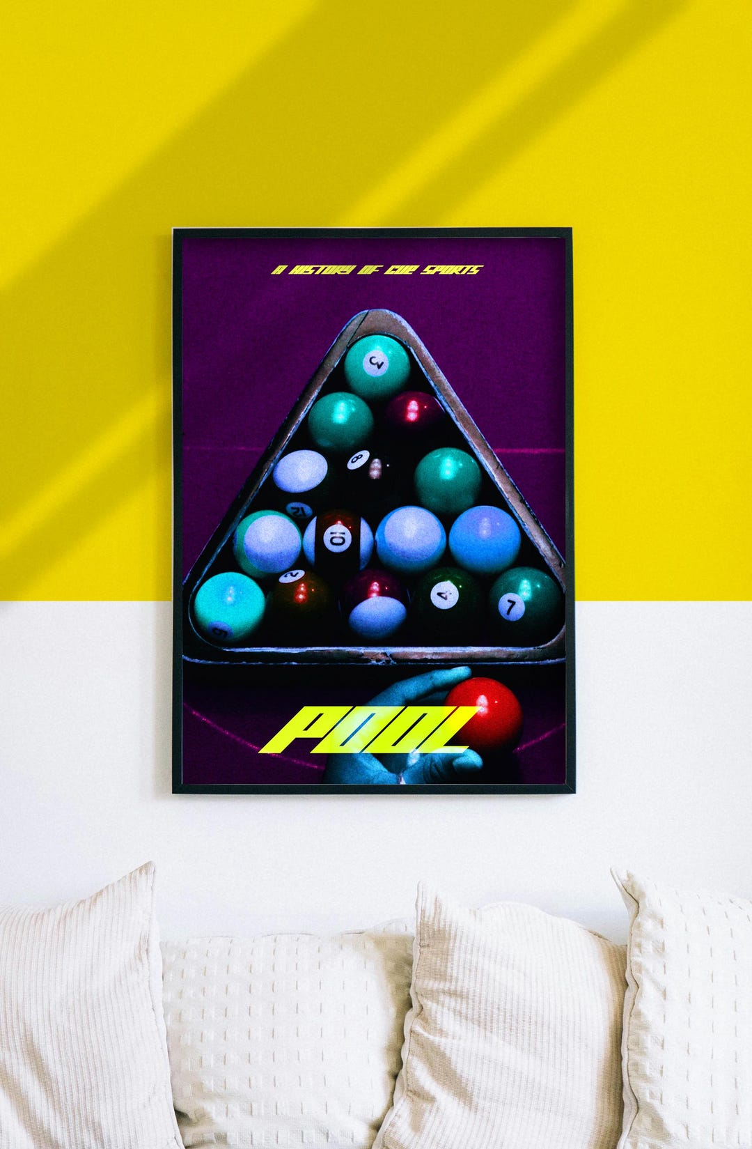 Pool Retro 90's Poster, Vintage Themed Design, Y2K Pool Table, 8 Ball ...