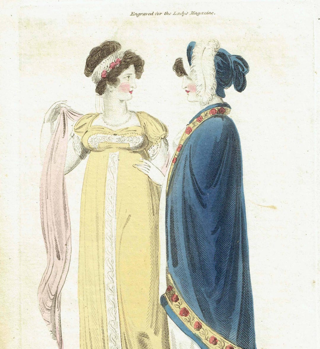 1806 Opera and Full Dress - Original Antique Fashion Print - London ...