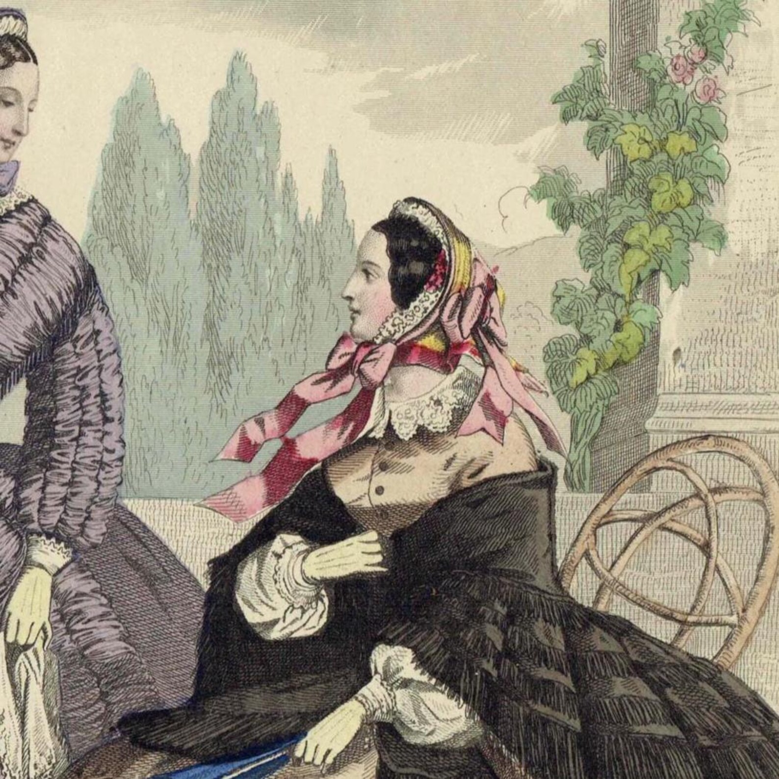 1857 Modes De Paris No.11 Print - Parisian Women’s Fashion - Hand ...