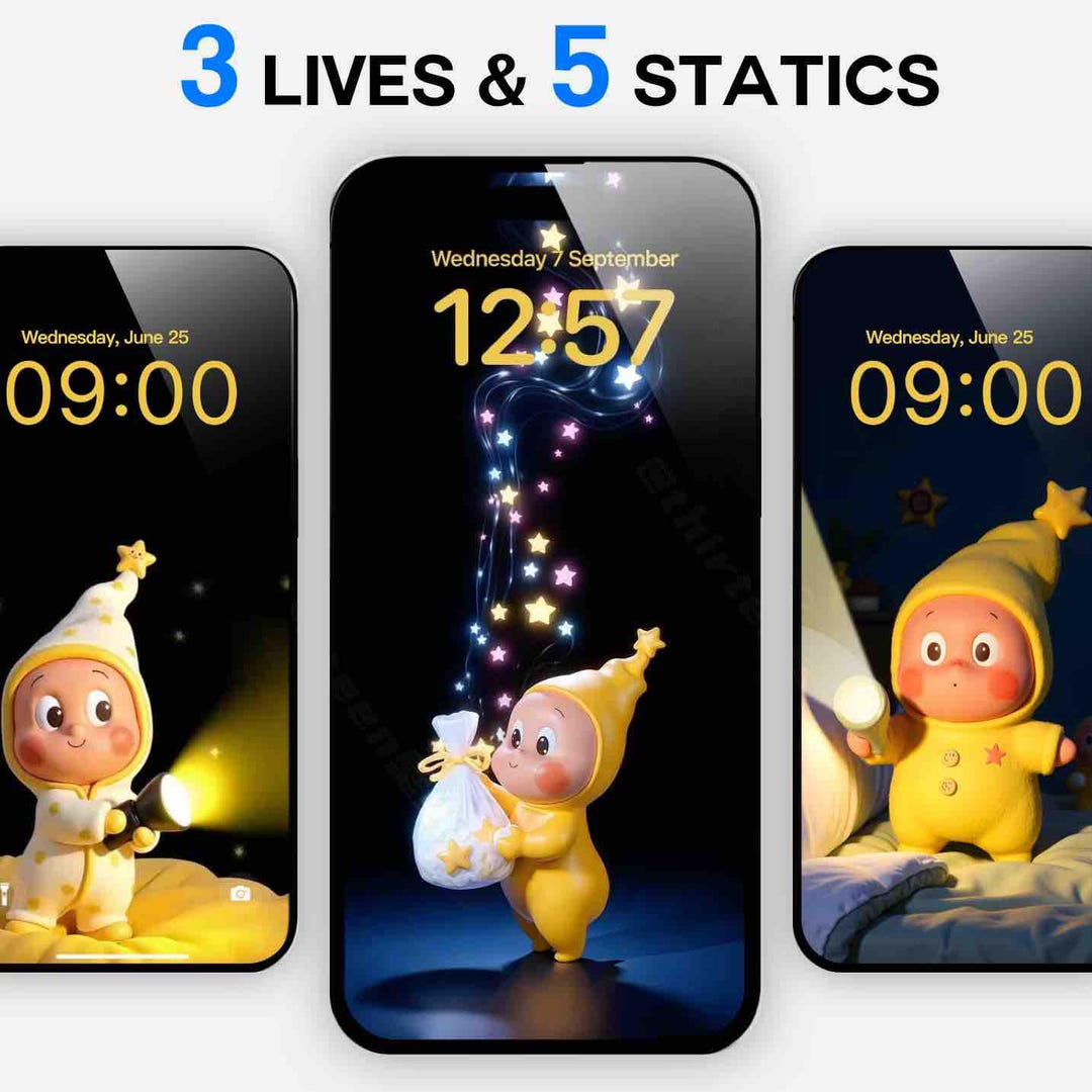 3 Lives 5 Statics Live Wallpaper Cute Boy | Sparkling Star Wish ...
