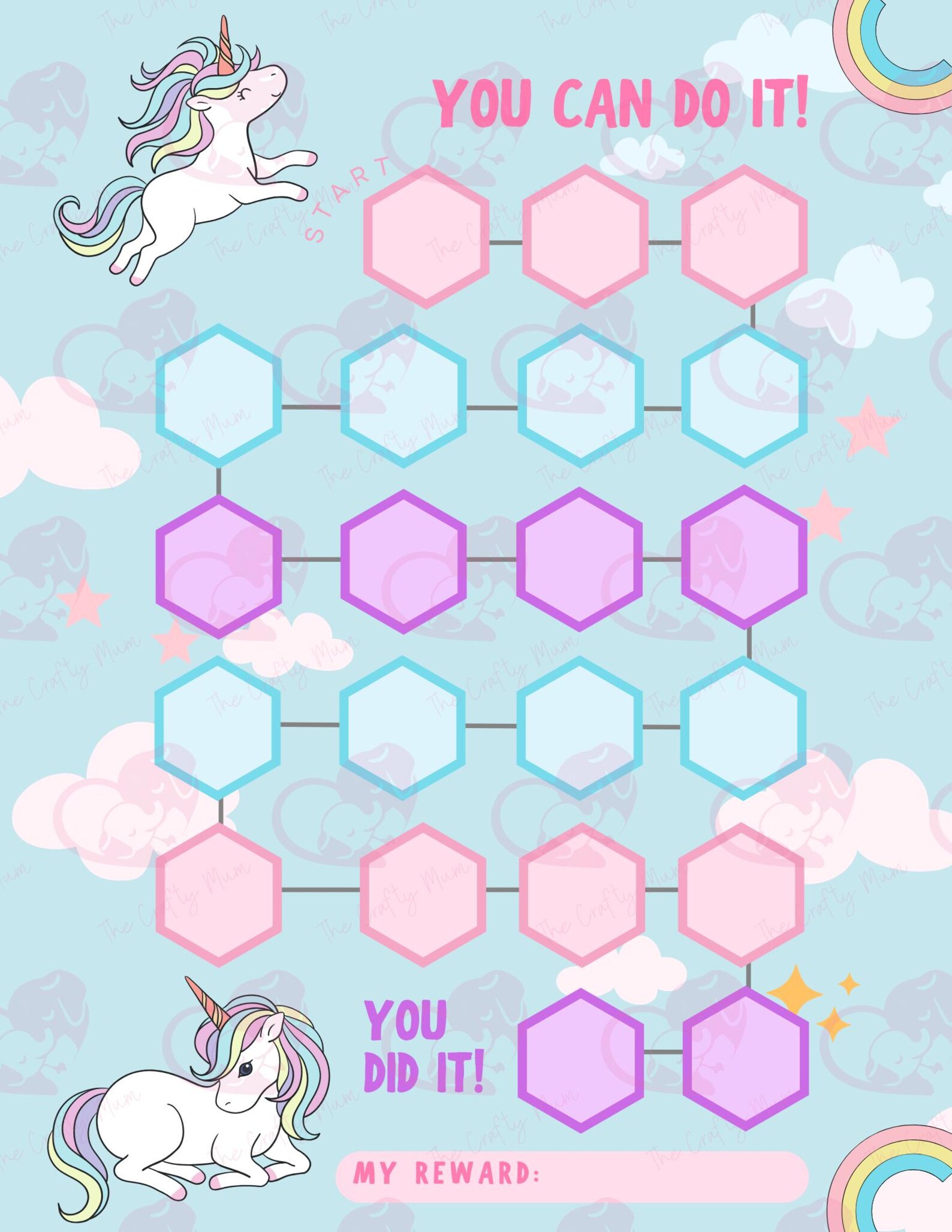 Unicorn Tracker Reward Chart- Digital Download - Etsy