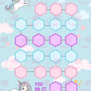 Unicorn Tracker Reward Chart- Digital Download - Etsy