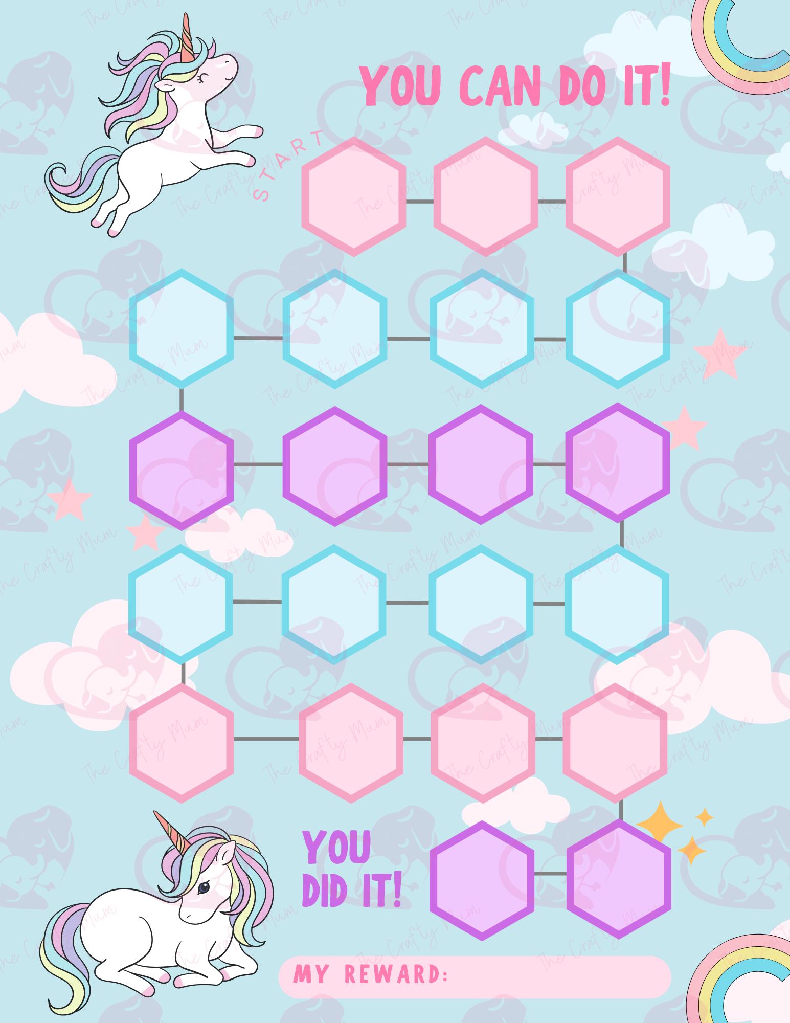 Unicorn Tracker Reward Chart- Digital Download - Etsy