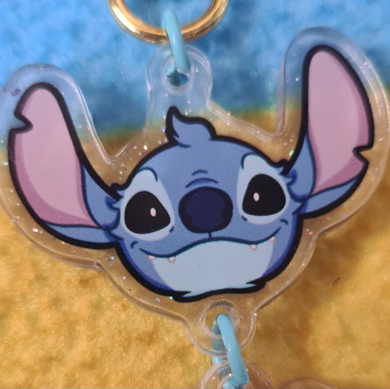 Lilo and Stitch, Stitch, Leroy End Angle Acrylic Keychain - Etsy