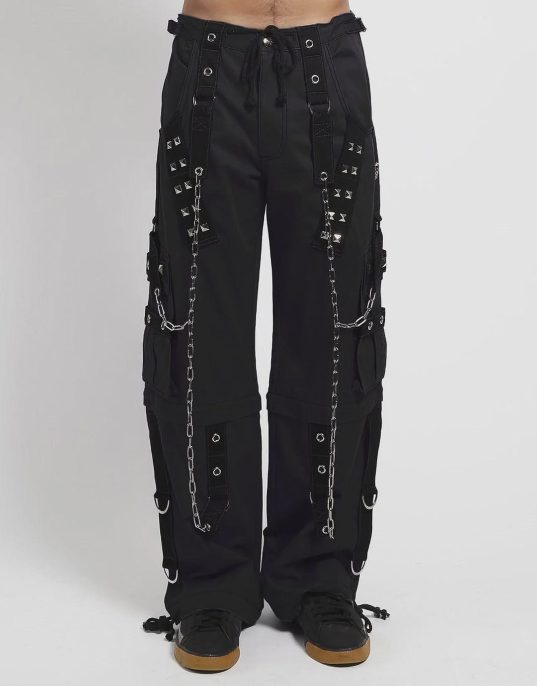 Starma International Gothic Men's Black Punk Rock Metal Chains & Studs ...
