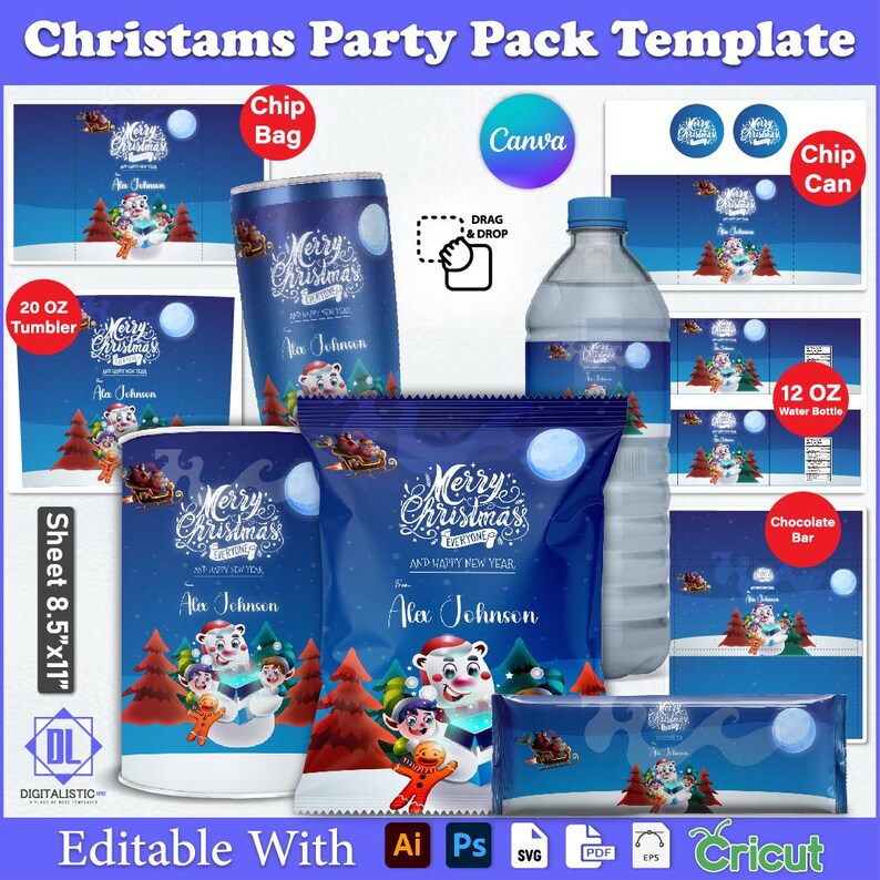 Christmas Party Favours, Christmas Party Pack, Christmas Bundle, Party ...