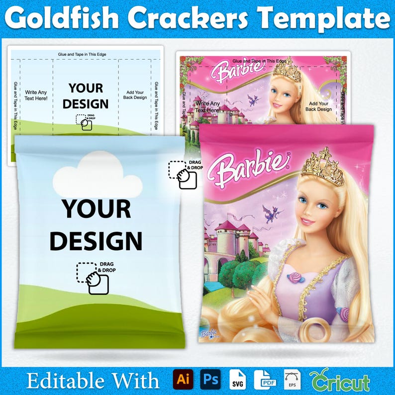 Goldfish Cracker Template: Goldfish Cracker, Chip Bag, Treats Pack ...