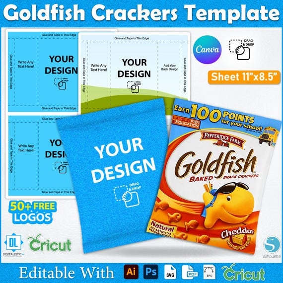 Goldfish Cracker Stencil